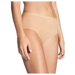 High-Waist-Slip Calida "Natural Comfort", Damen, Gr. S (40/42), beige, Single Jersey, Obermaterial: 92% Baumwolle, 8% Elasthan, unifarben, normal, Unterhosen, elastische, Single Jersey Qualität, Cotton-Mix, weich, pillingarm