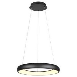 Trio LEUCHTEN LED Pendelleuchte "CARDONA, LED Ring Hängeleuchte, 4400 Lumen 38W, Lichtfarbe einstellbar", schwarz (schwarz matt), 1, Ø 62cm H: 150cm, 1 Stk., Leuchten, 2300/3000/4000K warmweiß bis kaltweiß, 3 Stufen dimmbar Höhe 150cm Ø62