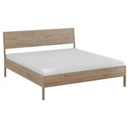 Bett Home Affaire "Nord, Bettgestell, Eichefurnier", natur, natur, natur, B:185cm H:105cm L:205cm, Betten, skandinavisches und minimalistisches Design, natürliche Eleganz