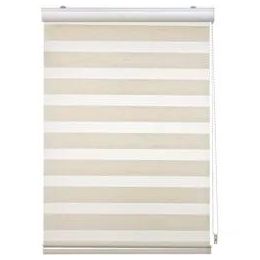 Doppelrollo Liedeco "Duo-Rollo mit Blende" Gr. 1, beige (naturfarben), B:60cm H:160cm, Polyester, Rollos