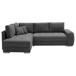 Ecksofa MR. COUCH "Mykonos, L-Form, Dauerschläfer", memphis 20 stone, B:269cm H:90cm T:179cm, Grundgewebe 100% Polyester; Nutzschicht 90% Polyester / 10% Polyamid, Sofas, mit DuraSpring-Taschenfederkern bis 140 kg belastbar