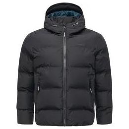 Winterjacke Ragwear "Norgos", Herren, Gr. XL (54), schwarz, Obermaterial: 100% Polyester; Innenfutter: 100% Polyester; Wattierung: 100% Polyester, gerade hüftbedeckend, hoch geschlossener Ausschnitt, eng normaler Saum, Jacken, Winter Steppjacke mit Kapuze