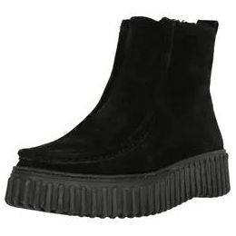 Stiefel Clarks "Torhill Cozy", Damen, Gr. 40, schwarz, Leder, Schuhe Stiefel, mit kuscheligem Futter