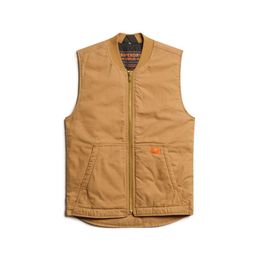 Superdry Weste Herren Größe XXL hellbraun / orange