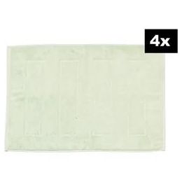 Badematte done. "DAILY UNI 4er-Set", grün (light grün), H:5mm, Baumwolle, Badematten, Badvorleger aus 100% Baumwolle