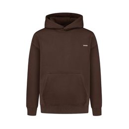 Smilodox Ilyas Blank Basic Hoodie Herren Gr&ouml;&szlig;e XL dunkelbraun