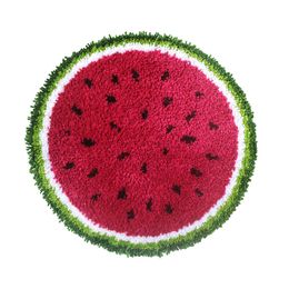buttinette Kn&uuml;pfteppich "Melonen-Scheibe", &Oslash; 50 cm
