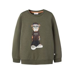 name it Sweatshirt Jungen Größe 122/128 grün / mischfarben