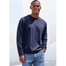John Devin Herren Langarmshirt blau / grau Gr&ouml;&szlig;e XXXL (64/66)