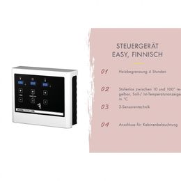 Karibu Fasssauna 3 naturbelassen, 9 kW ext. Steuerung Easy Finnisch