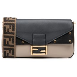 Fendi Hobo Bags - Medium Calfskin Flip Baguette - Gr. unisize - in Braun - f&uuml;r Damen