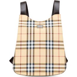 Burberry Rucks&auml;cke - House Check Coated Canvas Backpack - Gr. unisize - in Braun - f&uuml;r Damen