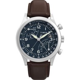 Timex Uhren - Quarz Analog Uhr Waterbury Traditional Fly Back - Gr. unisize - in Braun - für Damen