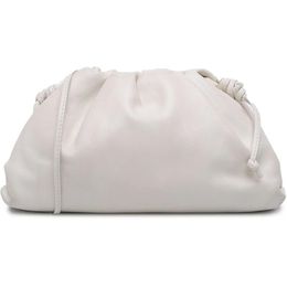 Bottega Veneta Hobo Bags - Lambskin The Mini Pouch Crossbody - Gr. unisize - in Wei&szlig; - f&uuml;r Damen