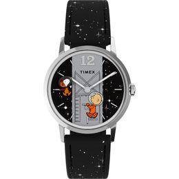 Timex Uhren - Mechanische Handaufzug-Uhr Timex X Peanuts&reg; Marlin - Gr. unisize - in Schwarz - f&uuml;r Damen