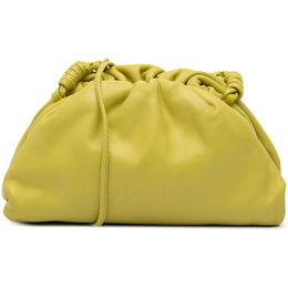 Bottega Veneta Hobo Bags - Lambskin The Mini Pouch Crossbody - Gr. unisize - in Gelb - f&uuml;r Damen