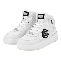 Philipp Plein Low-Top Sneaker - Hightop-Sneaker Predator - Gr. 45 (EU) - in Wei&szlig; - f&uuml;r Damen