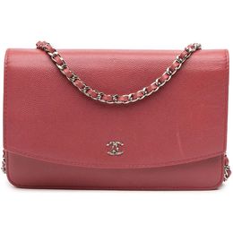 Chanel Hobo Bags - CC Caviar Sevruga Wallet On Chain - Gr. unisize - in Rot - f&uuml;r Damen