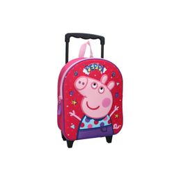 Peppa Pig Trolley-Rucksack 3D ausziehbarem Griff und Rollen | Gr.: onesize
