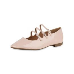 VAN HILL Riemchenballerinas Anna in Beige Lack | Gr.: 37