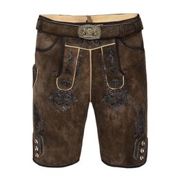 Edelnice Kurze Wildbock Lederhose Fabian in dunkelbraun | Gr.: 44