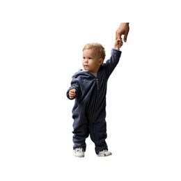 Hoppediz Overall Fleece-Overall mit Umschlagbündchen in ocean | Gr.: 48-52 cm