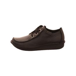 Clarks Damenschnürrschuhe halb sportlicher Boden 20306639 Funny Dream in Schwarz | Gr.: 37,5