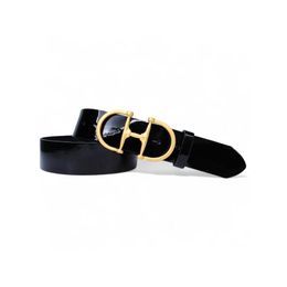 Fronhofer Damengürtel goldene Schnalle in Schwarz-Lack | Gr.: 100 cm