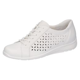 Waldläufer Schnürschuh WALDLÄUFER "HINATA", Damen, Gr. 8 (42), weiß, Nappaleder, unifarben, Schuhe, Komfortschuh, Halbschuh, Freizeitschuh in Weite H (=sehr weit)