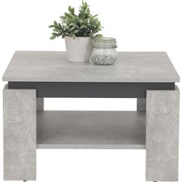 Couchtisch Hela "TIM", beton, anthr, B:68cm H:41cm T:68cm, Tische, mit Ablageboden, quadratisch oder rechteckig