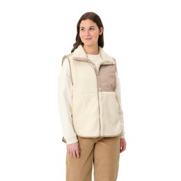Fleeceweste Vaude "WOMEN'S NAJUN FLEECE VEST", Damen, Gr. 38, beige (ecru), Obermaterial: 100% Polyester, Westen