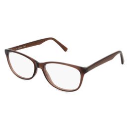Fielmann JIL 026 CL Brille Damen | Fassung: Vollrand, Oval, Braun Transparent