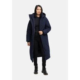 Wintermantel Navahoo "Schneewächter 14", Damen, Gr. 4XL (48), navy, Obermaterial: 100% Polyester; Innenfutter: 100% Polyester; Wattierung: 100% Polyester; Ärmelfutter: 100% Polyester, gerade knieumspielend, eng normaler Saum, Mäntel, warmer Winter Kurzmantel