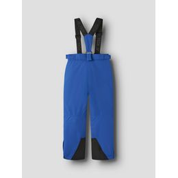 Skihose name it "NKNSLOPE10 PANT SKI EDITION FO NOOS", Jungen, Gr. 140, N-Gr, blau (surf the web), Web, Obermaterial: 100% Polyester, regular fit, Hosen