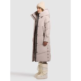 Steppmantel Khujo "PULSET MATT", Damen, Gr. L, dusty beige, 100% Polyester, unifarben, eingesetzt elastischer Bund mit Windstopper, Mäntel