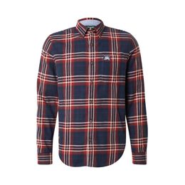Superdry Hemd Herren Größe L hellbeige / marine / rot
