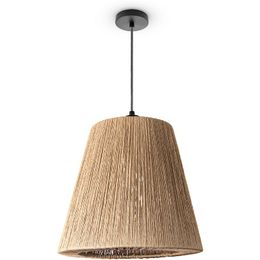 Paco Home Pendelleuchte »VORGU« E27 E27 Pendelleuchte Papier Boho Rattan Optik Natur Deckenlampe Vintage Braun