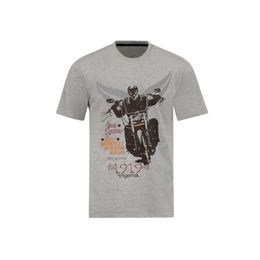 TRIGEMA T-Shirt »T-Shirt mit Motorrad-Print« 1 Stk. tlg. grau-melange XL XL DELUXE-Single-Jersey