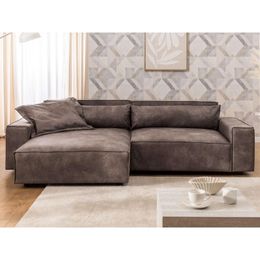 OTTO HOME Ecksofa »KINLEE Design-Sofa mit Recamiere rechts/links, Maße B/T/H 251/144/70cm« L-Form mit Wellenunterfederung, ohne Bettfunktion,...