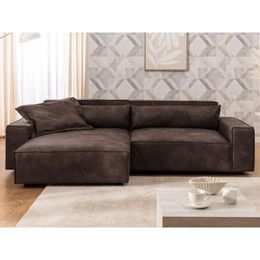 OTTO home Ecksofa &raquo;KINLEE Design-Sofa mit Recamiere rechts/links, Ma&szlig;e B/T/H 251/144/70cm&laquo; L-Form mit Wellenunterfederung, ohne Bettfunktion, modern 