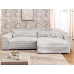 OTTO HOME Ecksofa »KINLEE Design-Sofa mit Recamiere rechts/links, Maße B/T/H 251/144/70cm« L-Form mit Wellenunterfederung, ohne Bettfunktion,...