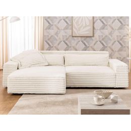 OTTO HOME Ecksofa »KINLEE Design-Sofa mit Recamiere rechts/links, Maße B/T/H 251/144/70cm« L-Form mit Wellenunterfederung, ohne Bettfunktion,...