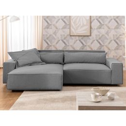 OTTO HOME Ecksofa »KINLEE Design-Sofa mit Recamiere rechts/links, Maße B/T/H 251/144/70cm« L-Form mit Wellenunterfederung, ohne Bettfunktion,...