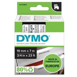 Dymo D1 Schriftband 19 mm x 7 m schwarz auf transparent 45800