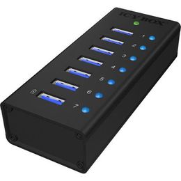 ICY BOX IB-AC618 7-Port USB 3.0 Hub Aluminium