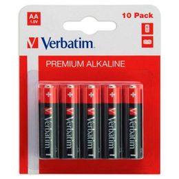 1x10 Verbatim Alkaline Batterie Mignon AA LR 06 49875