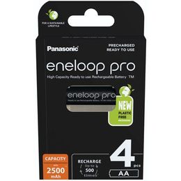 1x4 Panasonic Eneloop Pro Mignon 2500mAh AA Ni-MH BK-3HCDE/4BE
