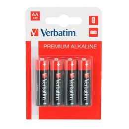 1x4 Verbatim Alkaline Batterie Mignon AA LR6 49921