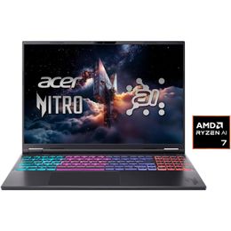 Acer Gaming-Notebook »AN16S-61-R8U7« 40, 64 cm / 16 ′′ AMD Ryzen AI 7 GeForceRTX5070Ti 1.000 GB SSD Obsidian Black Windows 11 Home (64 Bit)