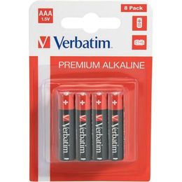 1x8 Verbatim Alkaline Batterie Micro AAA LR 03 49502
